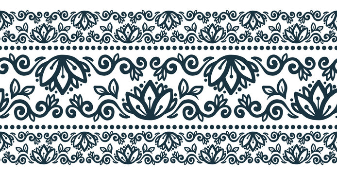 Floral Tribal Border Pattern Images – Browse 121,784 Stock Photos ...