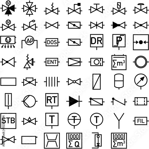 "Symbole für Heizung und Sanitär" Stockfotos und lizenzfreie Vektoren ...