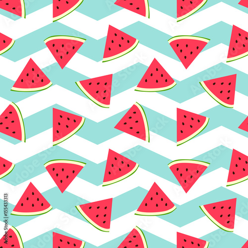 Watermelon Chevron Backgrounds