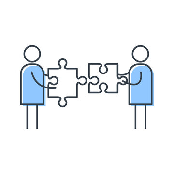 Two People Connect Cartoon Images – Browse 807 Stock Photos, Vectors ...