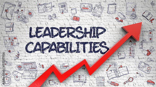 "Leadership Capabilities Inscription on Line Style Illustration. with ...