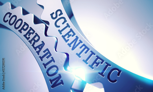 "Scientific Cooperation - Illustration with Glow Effect . Scientific ...