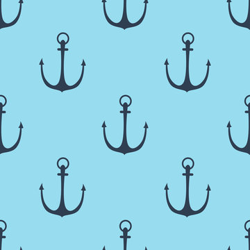 Chevron Background With Anchor Computer