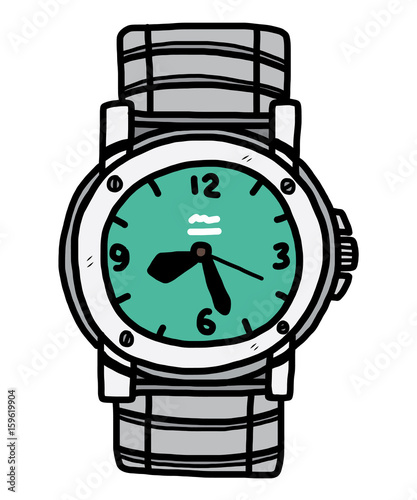 "hand watch / cartoon vector and illustration, hand drawn style ...