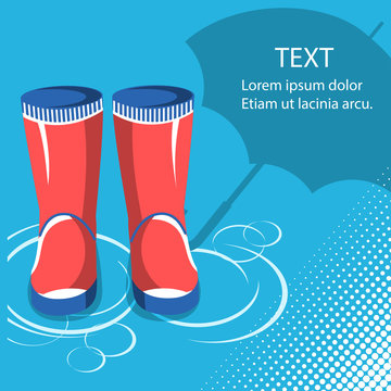 Red Rain Boots Clipart