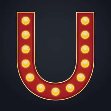 Blue Circus Letters U