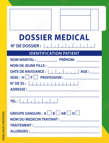 "Illustration dossier médical. Fichier français." fichier vectoriel ...