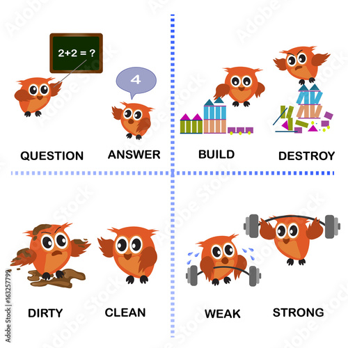 opposite Word Vector Background For Preschool question Answer Build opposite-word-vector-background-for-preschool-question-answer-build
