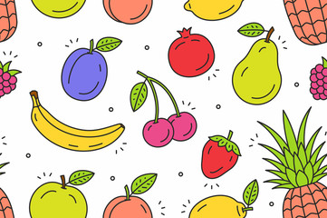 Sewing fabric with fruits Pattern - CottonBee