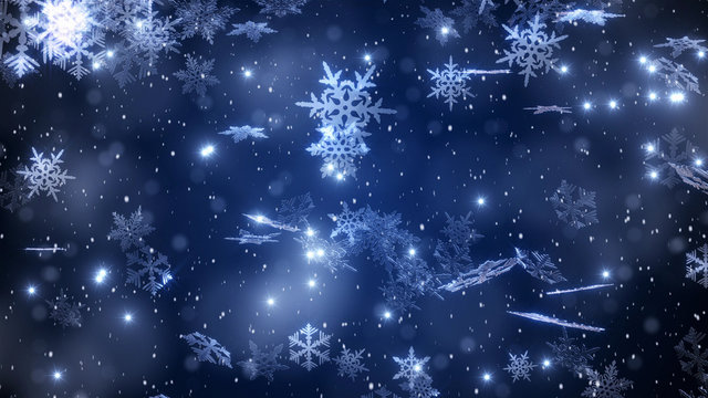 Snowflakes Falling Wallpaper