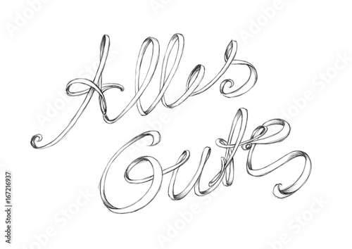 "Handschriftlicher Schriftzug Alles Gute" Stock photo and royalty-free ...