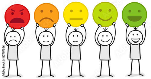 "Figuren mit Smiley Bewertung" Stock image and royalty-free vector ...