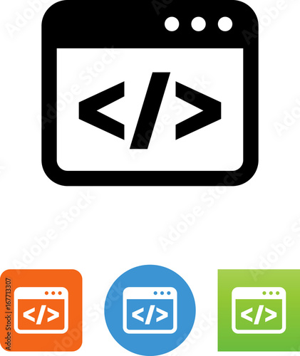 "Software Code Icon - Illustration" Stock image and royalty-free vector ...