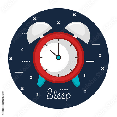 "clock with time for sleep vector illustration" Stock image and royalty ...