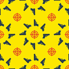 Sewing fabric with gun targets seamless pattern - CottonBee