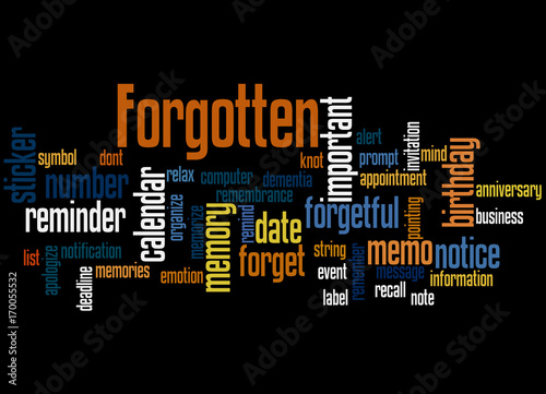 "Forgotten, word cloud concept 4" Imagens e fotos de stock Royalty Free ...