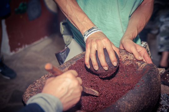 Grinding Cocoa Beans