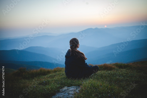 "Inner Peace in Beautiful Mountains" Stock photo and royalty-free ...