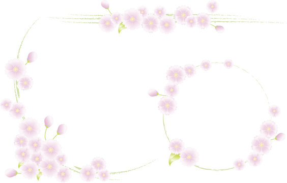 Cherry Blossom Corner Border photos, royalty-free images, graphics ...