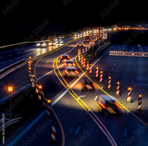 Night Road Construction