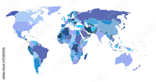 "World map blue shade" Stock photo and royalty-free images on Fotolia ...