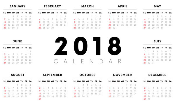 "Calendar 2018" Images – Browse 646 Stock Photos, Vectors, and Video ...