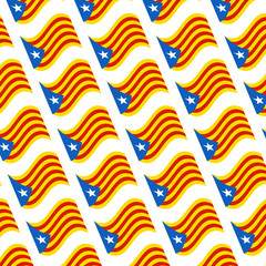 Sewing fabric with Catalonia flags and boarders - vector map ...