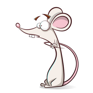 Scared Cartoon Mouse