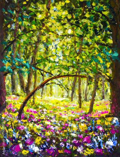 Forest Flower Painting