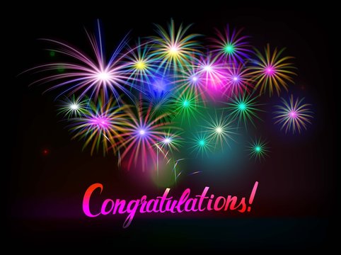 Congratulations Fireworks Gif