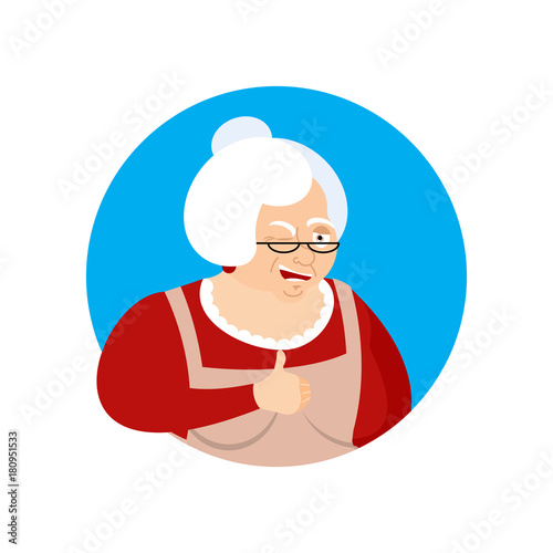 Old Woman Emoticon Animated