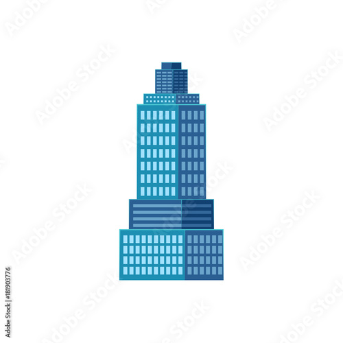 "vector flat cartoon skyscraper building, office center business ...
