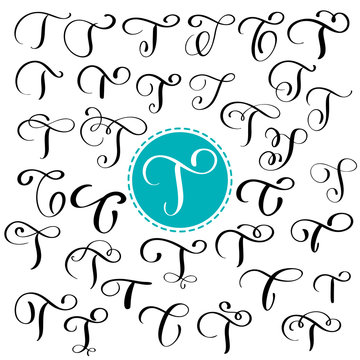 Calligraphy Letter T Images – Browse 161,786 Stock Photos, Vectors, and ...