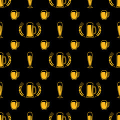 Sewing fabric with Seamless beer pattern - CottonBee