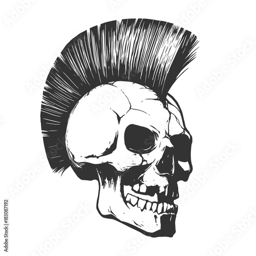 "Punk skull illustration" Stock image and royalty-free vector files on ...