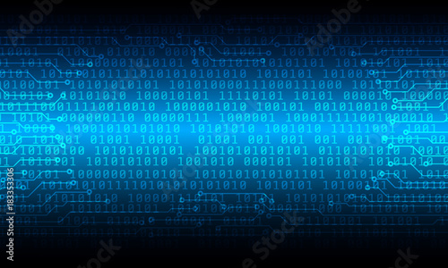 "Circuit Board With Encoder And Decoder Binary Code Vector Background ...