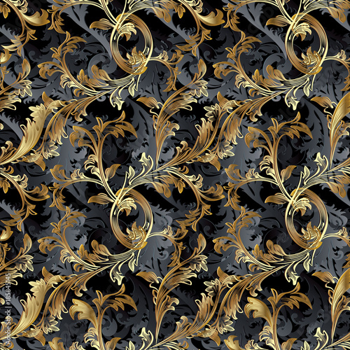 Gold Baroque Wallpaper Old