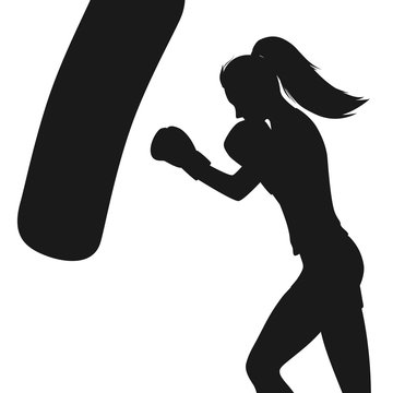 Female Boxer Clipart