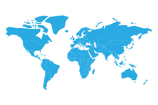 Simplified World Map Outline