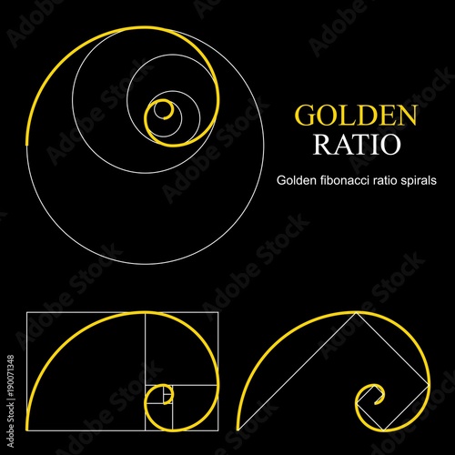 "Golden ratio template set. Proportion symbol. Graphic Design element ...