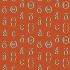 Sewing fabric with Abstract typographic symbols seamless pattern. For ...