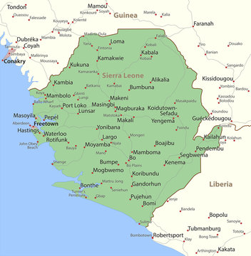 Freetown Africa Map
