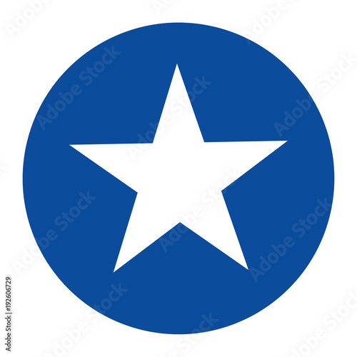 Blue Circle Boy Star Logo