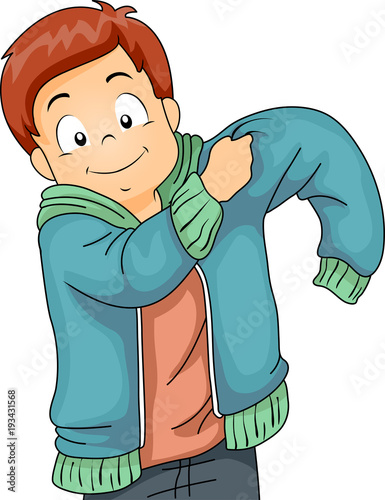 "Kid Boy Wearing Jacket Illustration" Stock image and royalty-free ...
