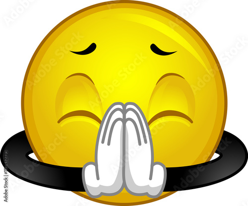 "Mascot Smiley Please Illustration" Stock image and royalty-free vector ...