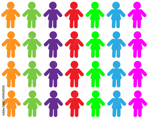 "Gruppe von 2d Figuren geordnet nach Farben" Stockfotos und lizenzfreie ...