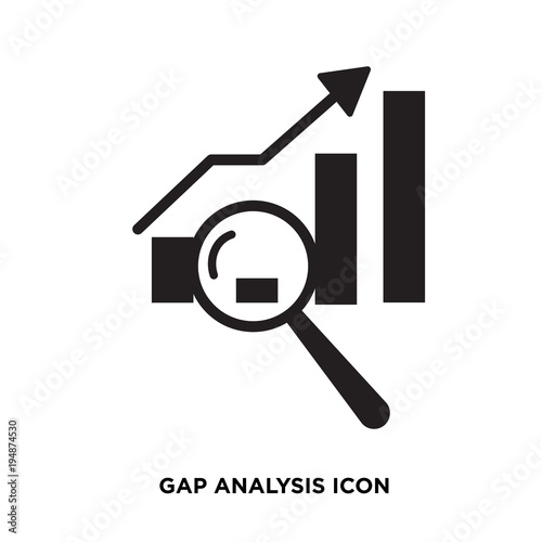 "gap analysis icon isolated on white background for your web, mobile ...