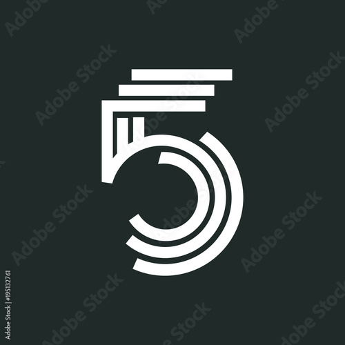 "vector 5 logo stock modern shape download template" Stock image and ...