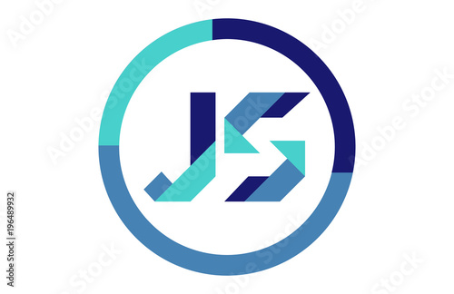 "JS Global Blue Ribbon letter Logo" Stock image and royalty-free vector ...