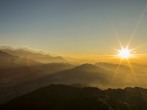 Sunrise Over Mountains